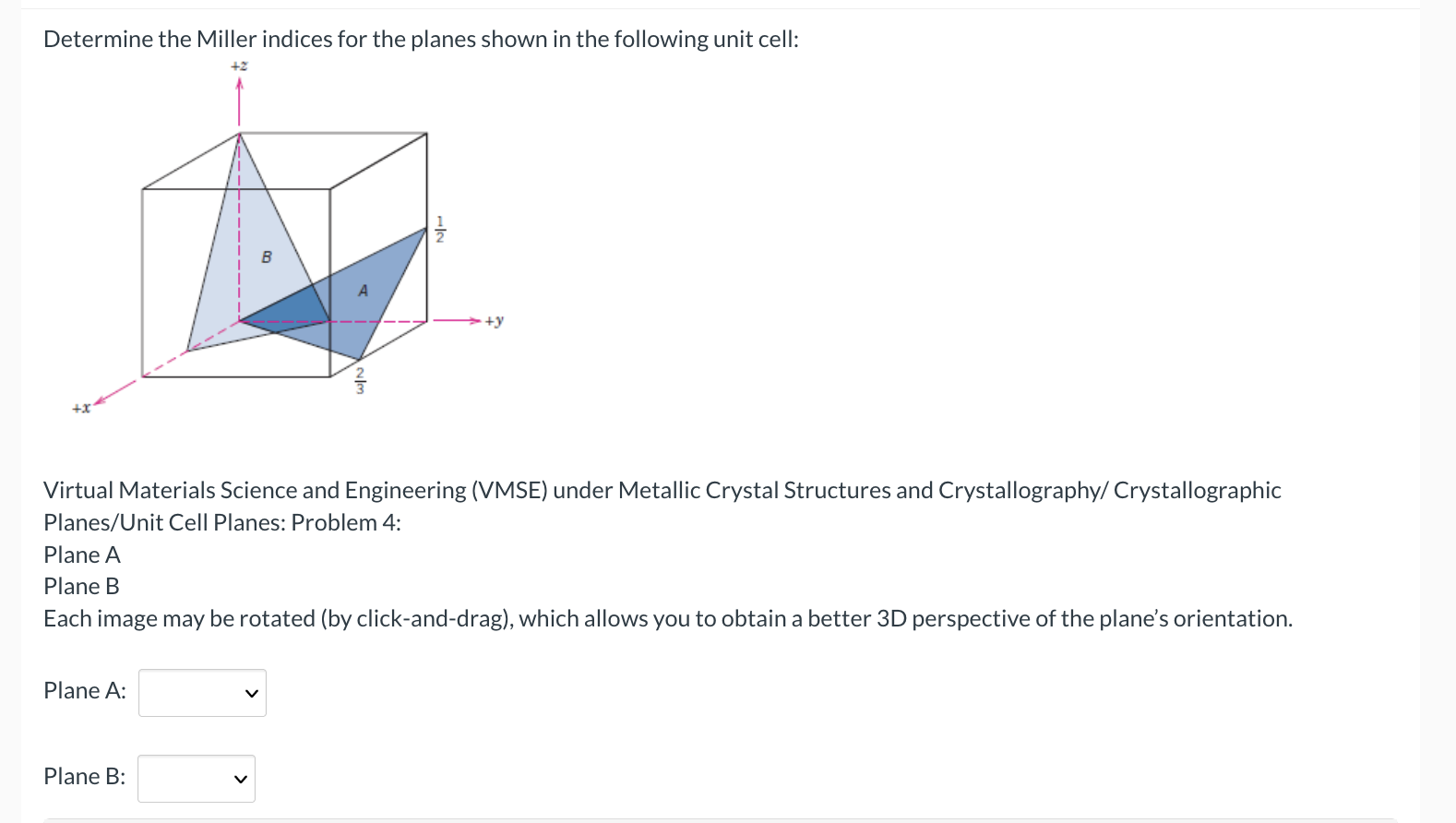 Solved Determine the Miller indices for the planes shown in | Chegg.com