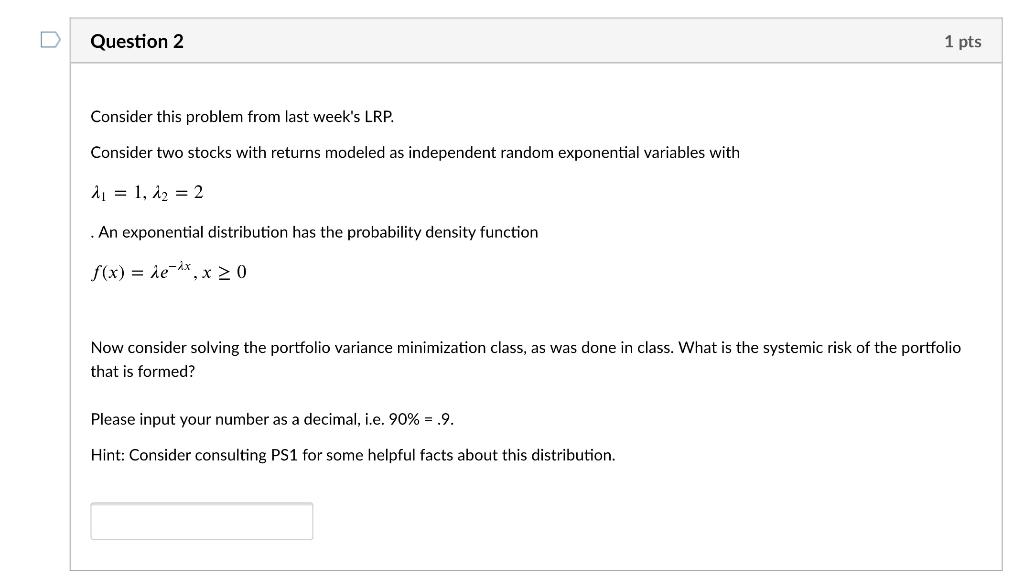 Consider this problem from last week's LRP. Consider | Chegg.com