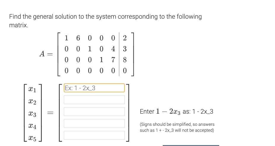 Solved Find the general solution to the system corresponding | Chegg.com