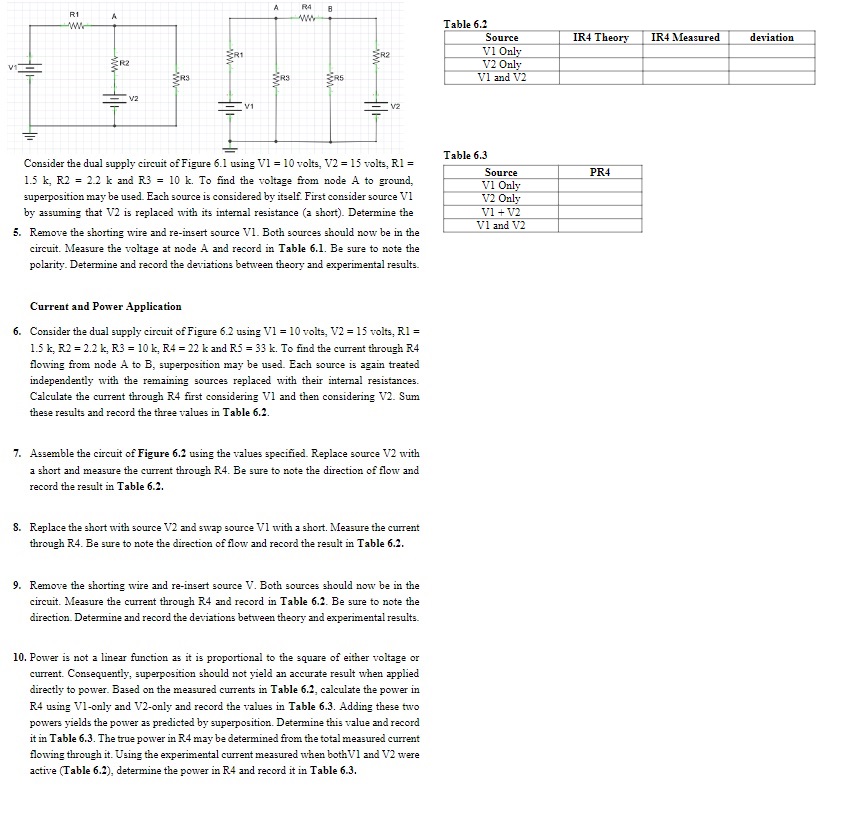 Solved Table 6.2Consider the dual supply circuit of Figure | Chegg.com