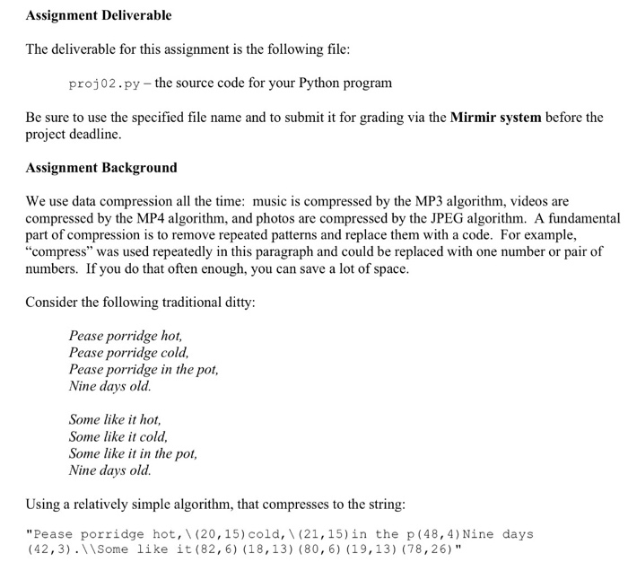 Solved Assignment Deliverable The deliverable for this | Chegg.com Solved Assignment Deliverable The deliverable for this | Chegg.com