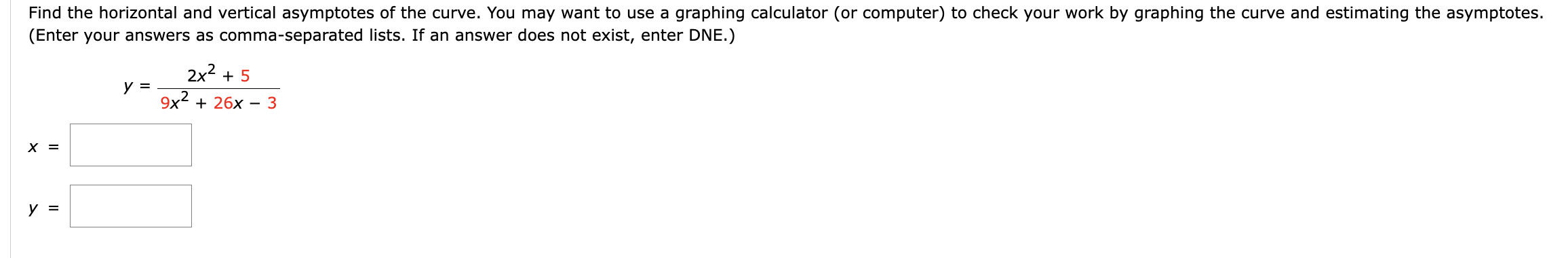 Solved (Enter your answers as comma-separated lists. If an | Chegg.com