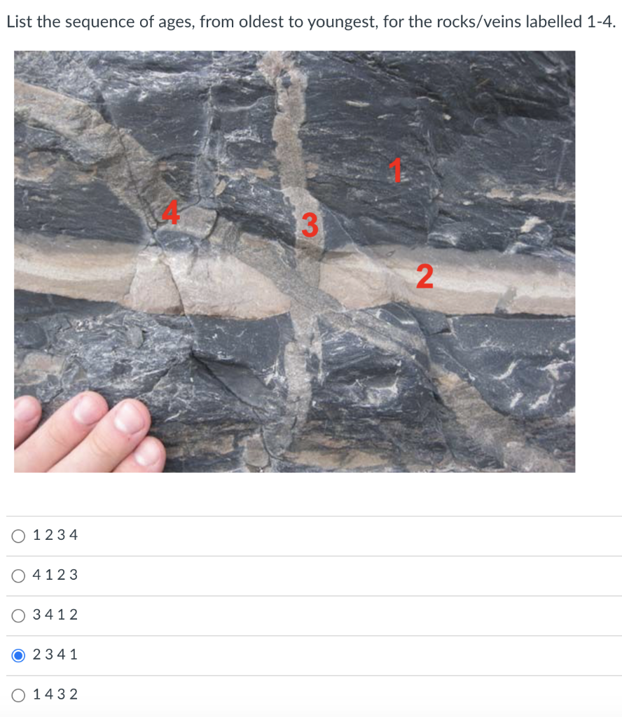 Solved List the sequence of ages, from oldest to youngest, | Chegg.com