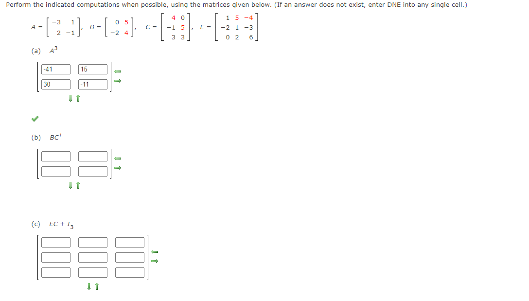Solved Perform the indicated computations when possible, | Chegg.com