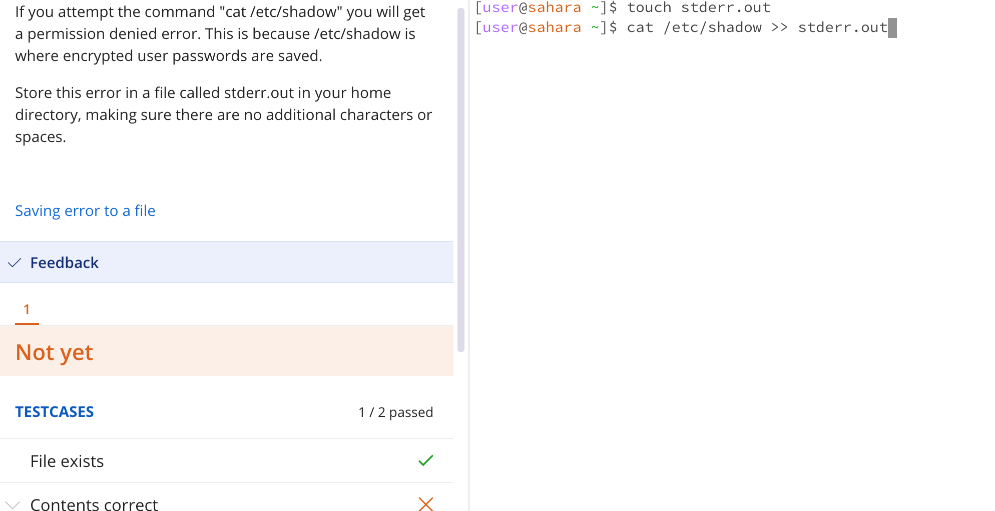 Solved If you attempt the command "cat /etc/shadow" you will | Chegg.com