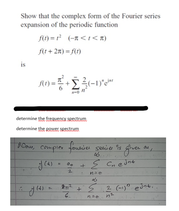 Solved Show that the complex form of the Fourier series | Chegg.com