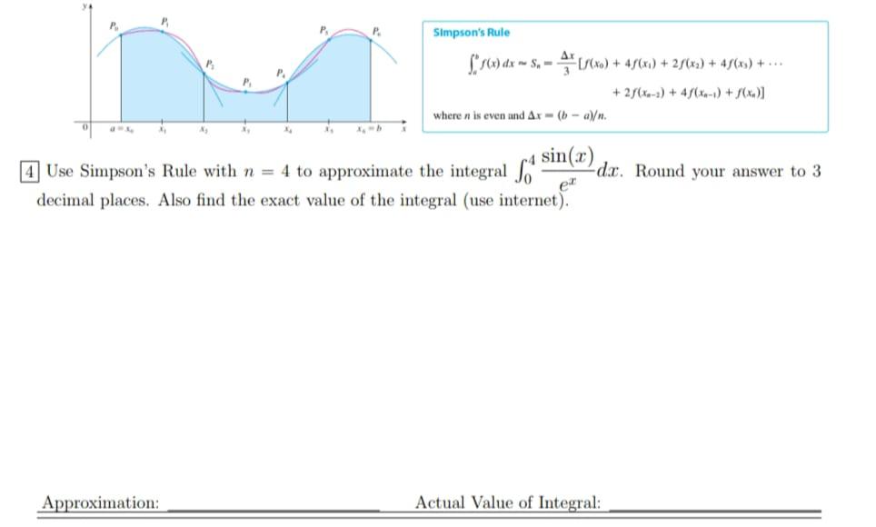 Solved Simpson's Rule | Chegg.com