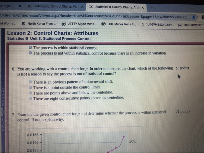 Solved X Statistics B Control Charts. Att | Chegg.com