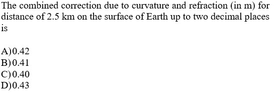 Solved The combined correction due to curvature and | Chegg.com