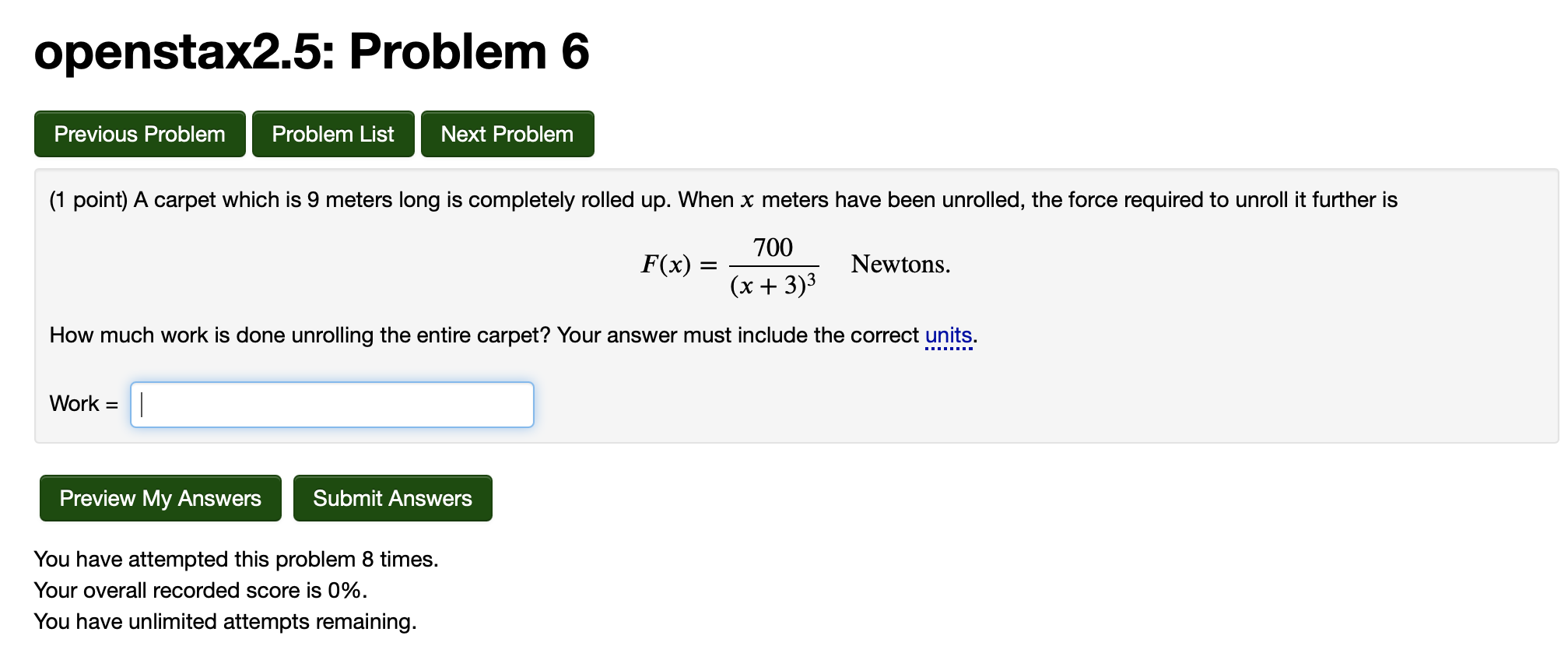 Solved openstax2.5: Problem 6 Previous Problem Problem List | Chegg.com