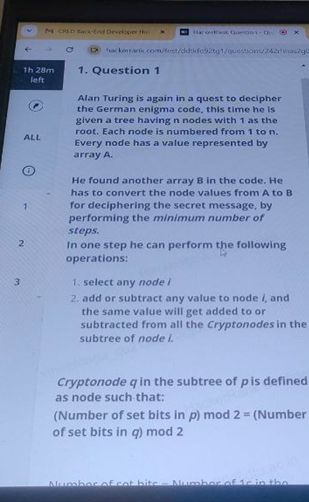 Solved Question 1 ﻿Number of set bits - ﻿Number of 15 ﻿in | Chegg.com