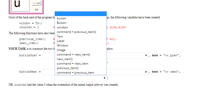 Consider a Pthon GUI program that produces a window | Chegg.com