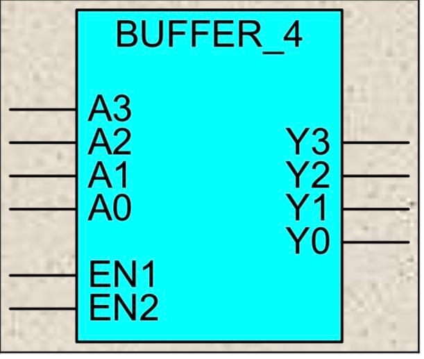 Solved I have to build the 4bit buffer from the information | Chegg.com