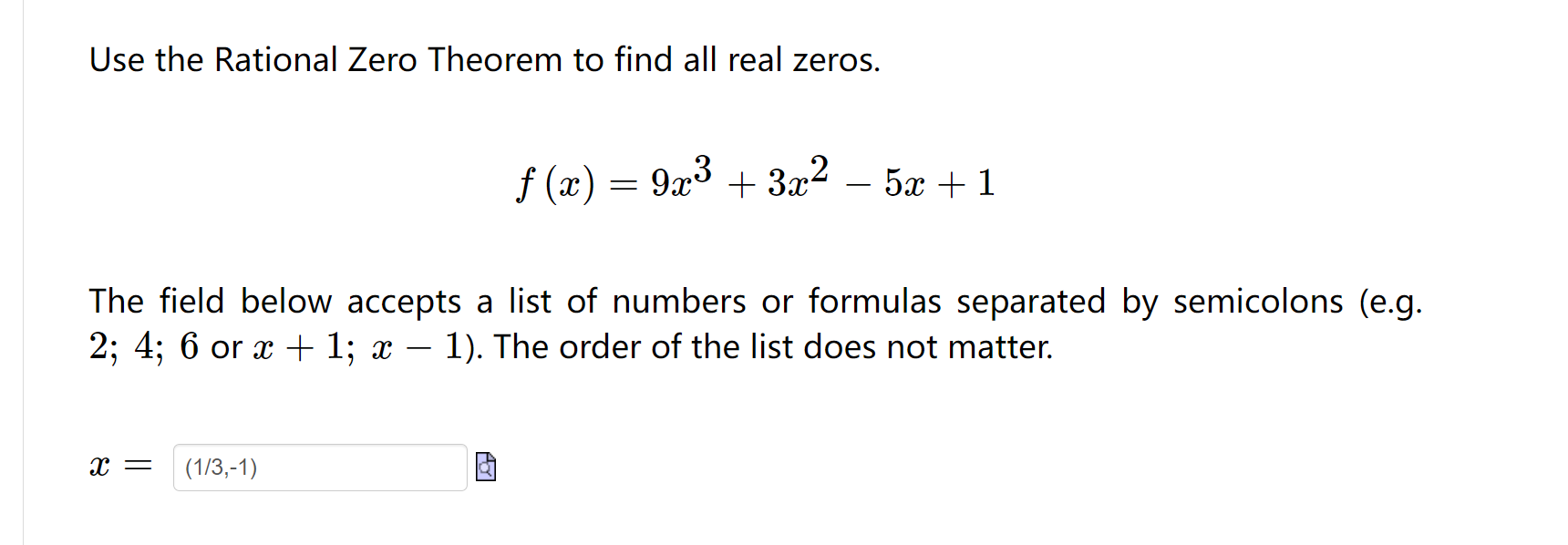 Solved Use the Rational Zero Theorem to find all real zeros. | Chegg.com