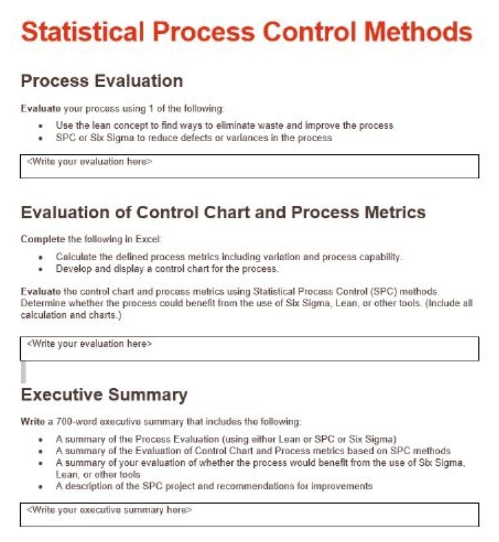 Solved Content: To learn how to apply SPCM to a process, | Chegg.com