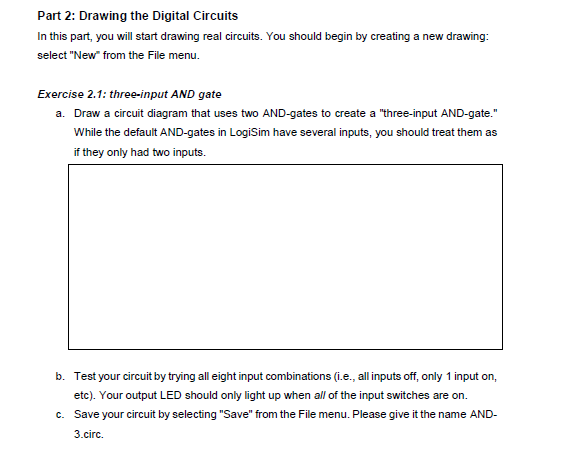 Solved Part 2: Drawing the Digital Circuits In this part, | Chegg.com