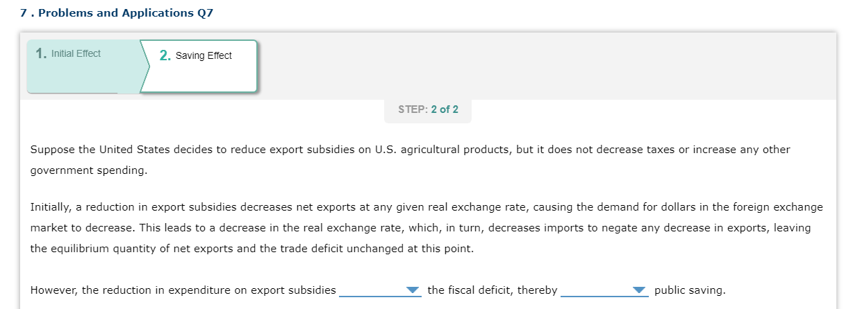 Solved 7. Problems and Applications Q7 1. Initial Effect 2. | Chegg.com