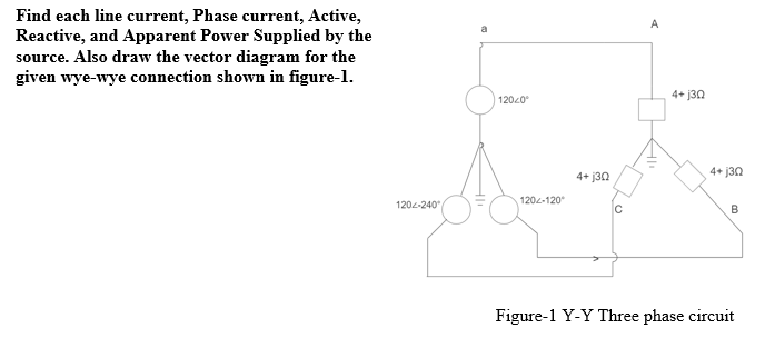 Solved A Find each line current, Phase current, Active, | Chegg.com
