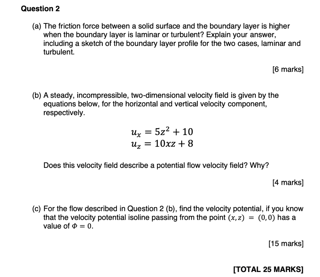 Solved Question 2 (a) The friction force between a solid | Chegg.com