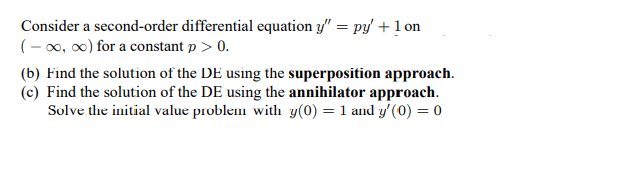 Solved Consider a second-order differential equation y" = | Chegg.com