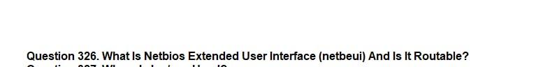 Question 326. What Is Netbios Extended User Interface | Chegg.com