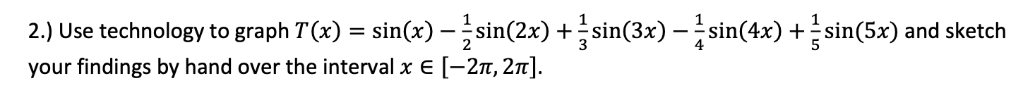 Solved 2.) Use technology to graph | Chegg.com