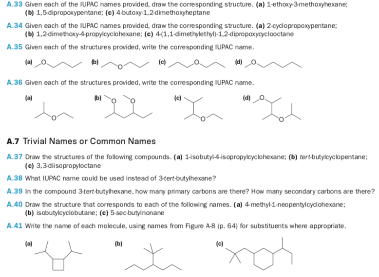 Solved A.33 Given each of the IUPAC names provided, draw the | Chegg.com