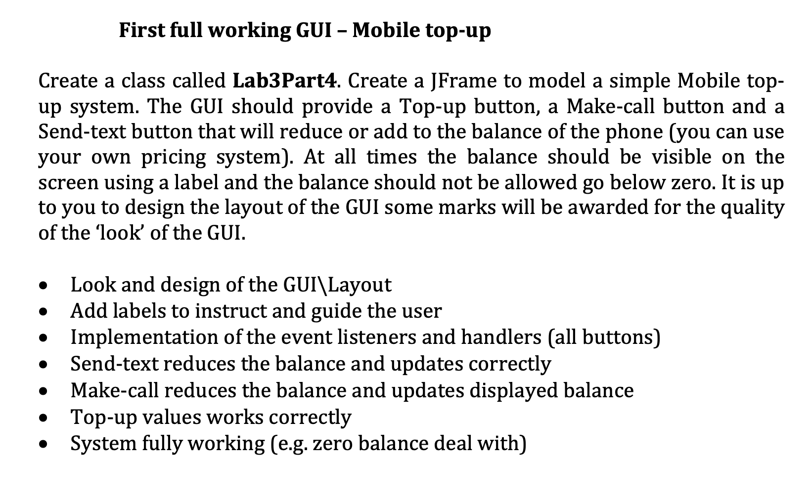 Solved Can You Please Help Me In This Gui Java Exercise The 