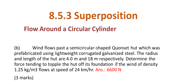 Solved Flow Around a Circular Cylinder (b) Wind flows past a | Chegg.com
