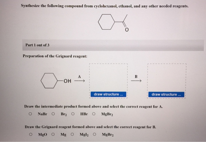 Solved Synthesize the following compound from cyclohexanol, | Chegg.com