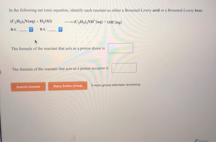 Solved In the following net ionic equation, identify each | Chegg.com