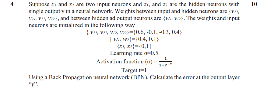 Solved Suppose x1 ﻿and x2 ﻿are two input neurons and z1, | Chegg.com