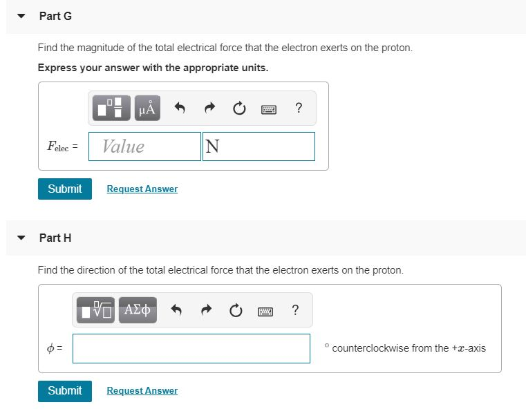 Solved Constants An electron and a proton are each moving at | Chegg.com