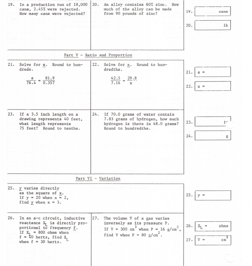 Solved Part I - Solving Fractional Equations Solve each | Chegg.com