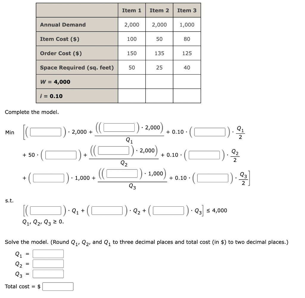 Solved The economic order quantity (EOQ) model is a | Chegg.com