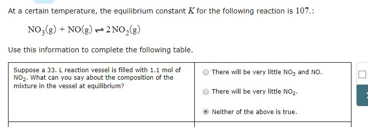 Solved At a certain temperature, the equilibrium constant | Chegg.com