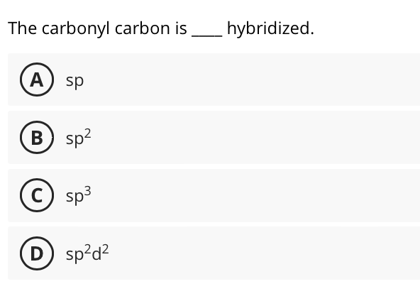 Solved The carbonyl carbon | Chegg.com