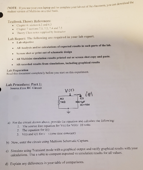 Solved (NOTE: If you use your own laptop and for complete | Chegg.com