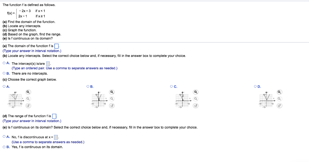 Solved The function fis defined as follows. f(x)- 2x-1 if | Chegg.com