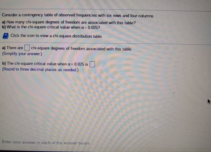 Solved Consider a contingency table of observed frequencies | Chegg.com