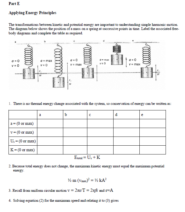 Solved Part E Applying Energy Principles The transformations | Chegg.com
