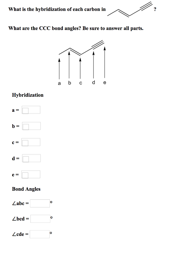 Solved What is the hybridization of each carbon in What are | Chegg.com