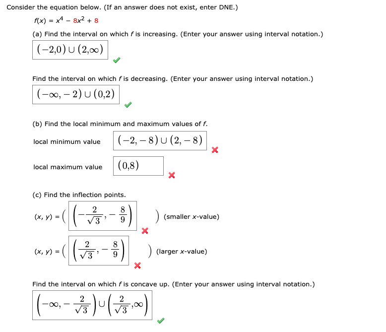 Solved Consider the equation below. (If an answer does not | Chegg.com