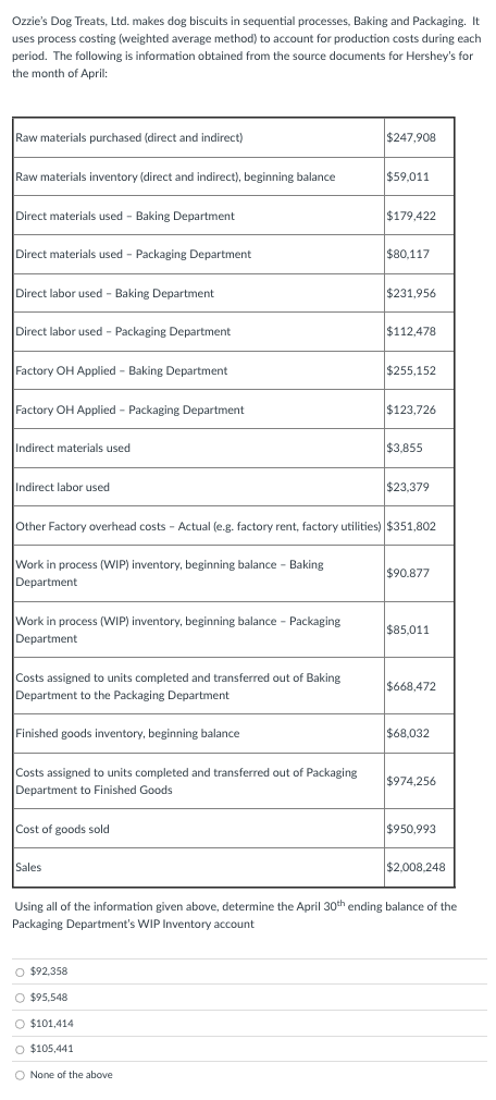 Solved uses process costing (weighted average method) to | Chegg.com Solved uses process costing (weighted average method) to | Chegg.com
