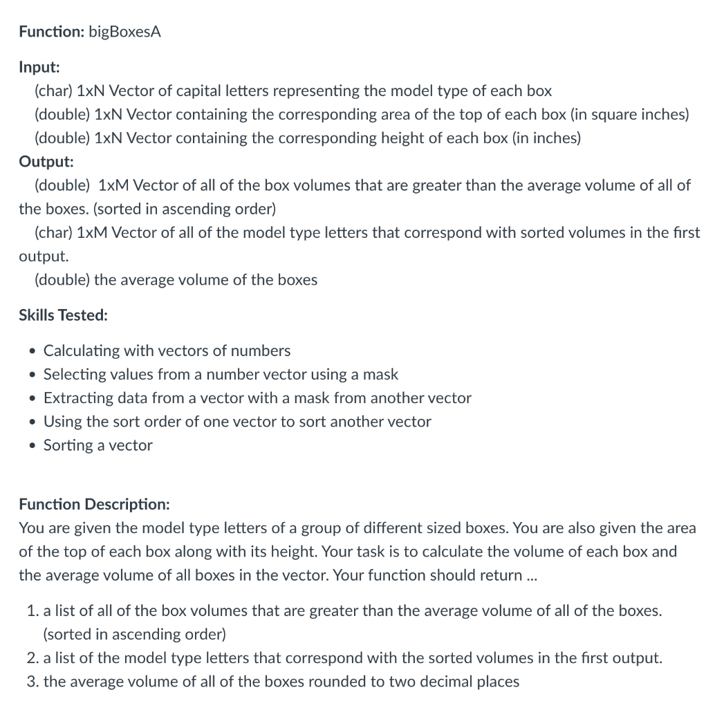 Solved Input: (char) 1xN Vector of capital letters | Chegg.com