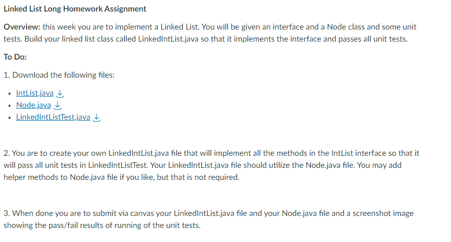 Solved IntList.java : public interface IntList { | Chegg.com