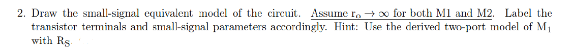 Solved NMOS Cascode Amplifier with Source Degeneration and | Chegg.com