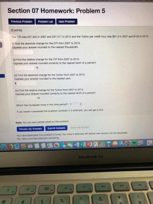 Solved Section 07 Homework: Problem 5 Previous Problem | Chegg.com