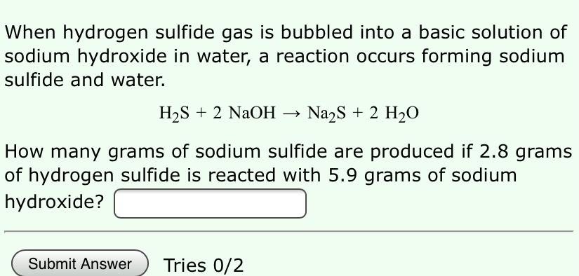 Solved When hydrogen sulfide gas is bubbled into a basic | Chegg.com