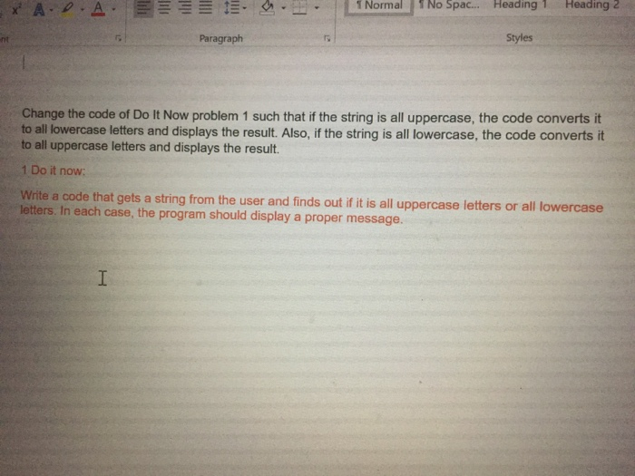 Solved ·의 . m . TNormal"! No Spac.. Heading 1 Heading 2 A. ρ | Chegg.com